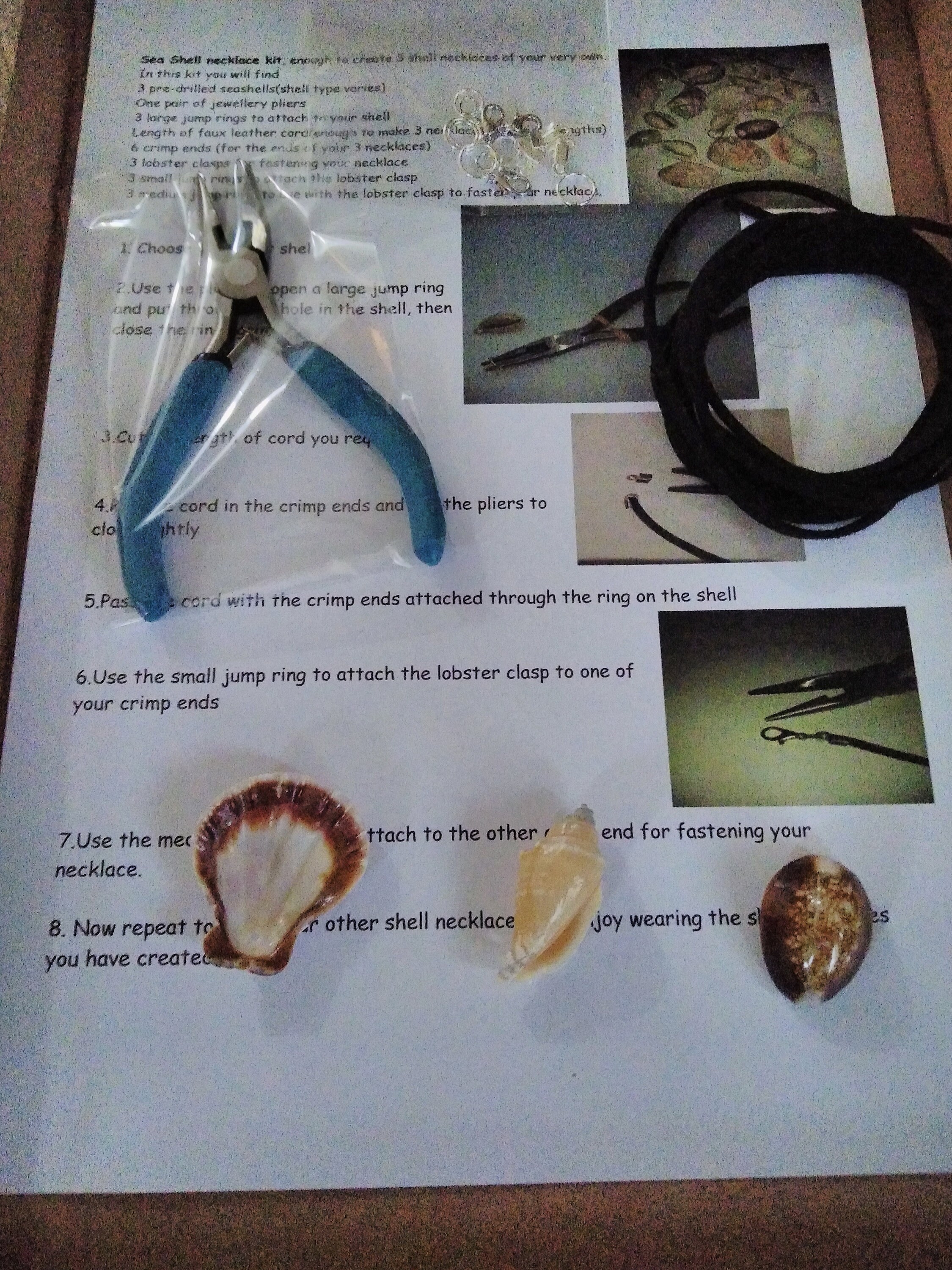 Seashell Necklace Craft Kit. - Etsy