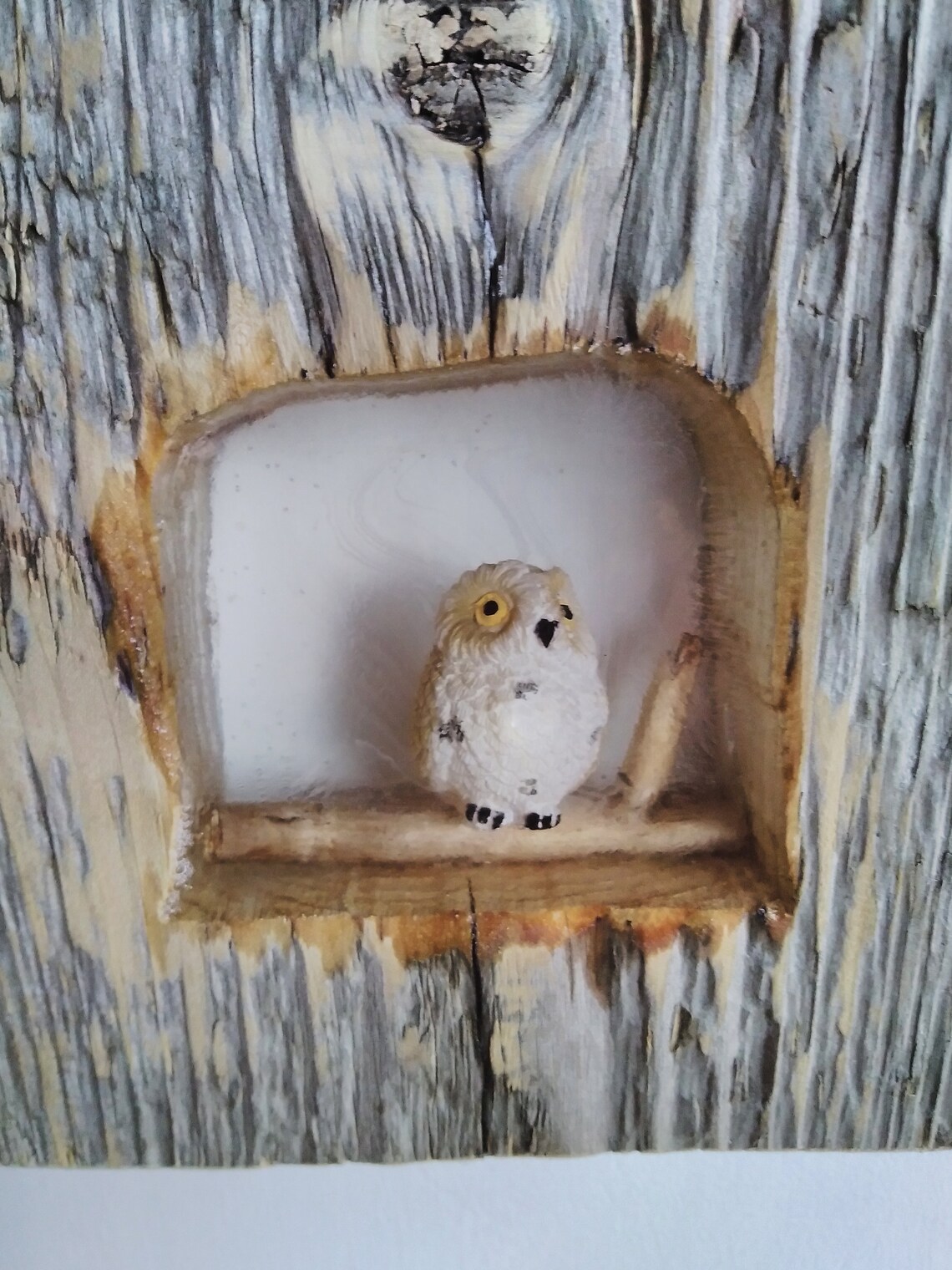 Misty Owl,driftwood Wall Mounted Clock.choice of 3 Different Clock Face ...