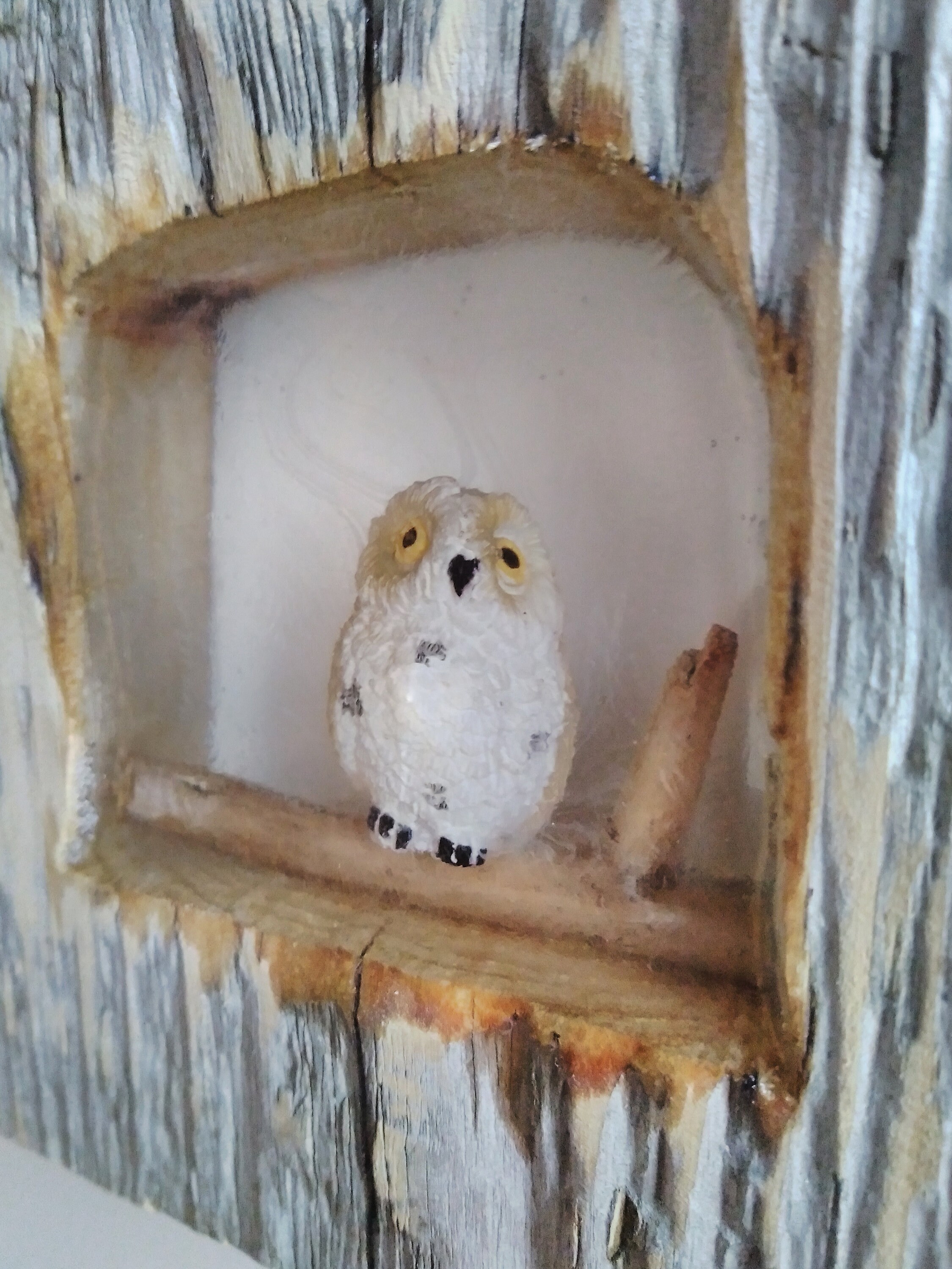 Misty Owl,driftwood Wall Mounted Clock.choice of 3 Different Clock Face ...