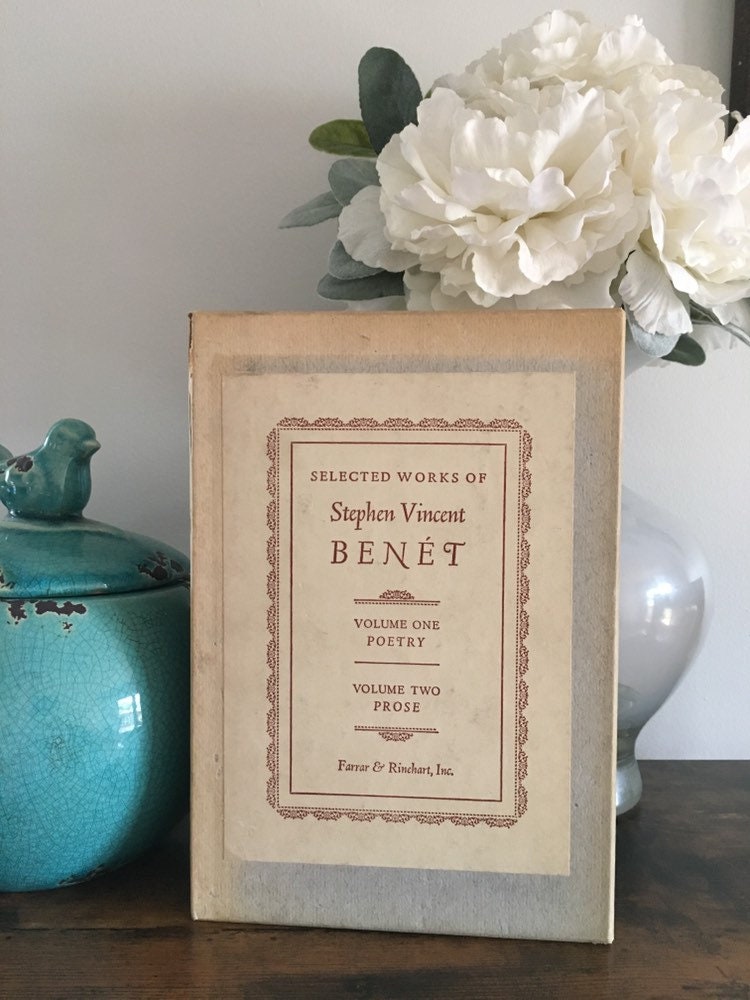 1942 Selected Works of Stephen Vincent Benet, Vols. I & II