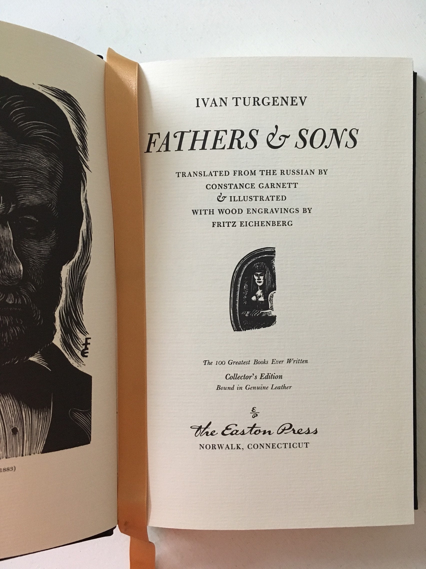 1977 Fathers and Sons by Ivan Turgenev, illustrated by Fritz Eichenberg