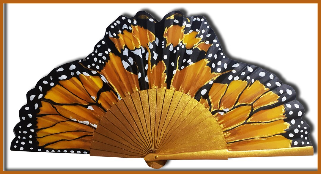 Hand Painted Silk Fan - Etsy