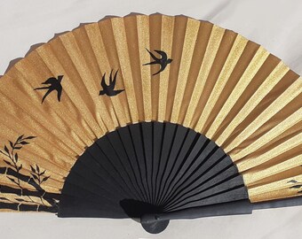 Hand Painted Silk Fan - Etsy
