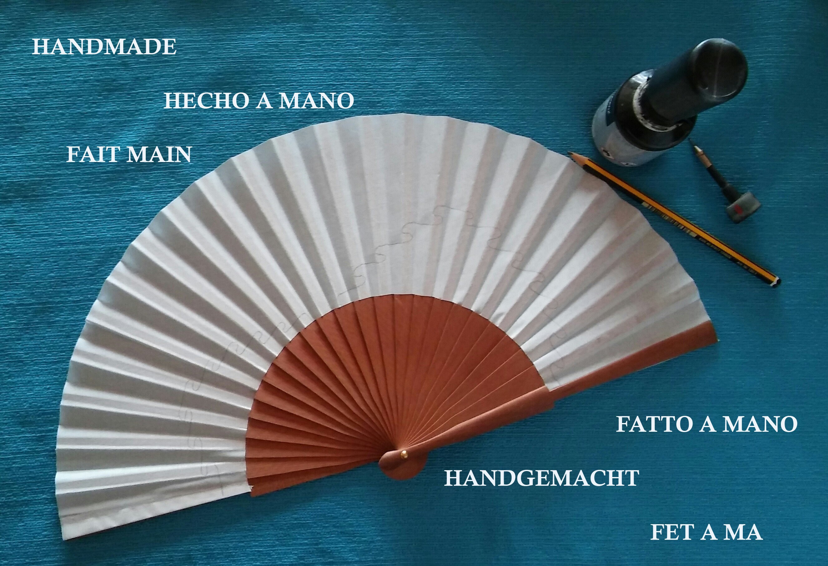 Cotton Satin Fan Hand Painted - Etsy