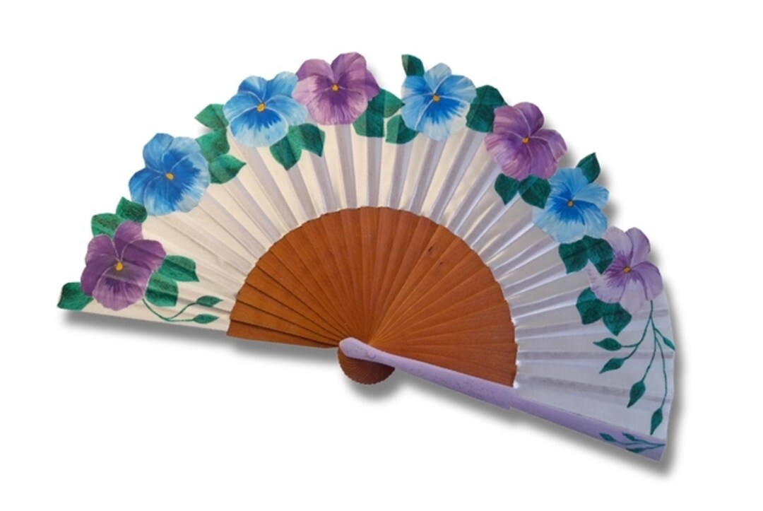 A Very Beautiful Satin Fan - Etsy