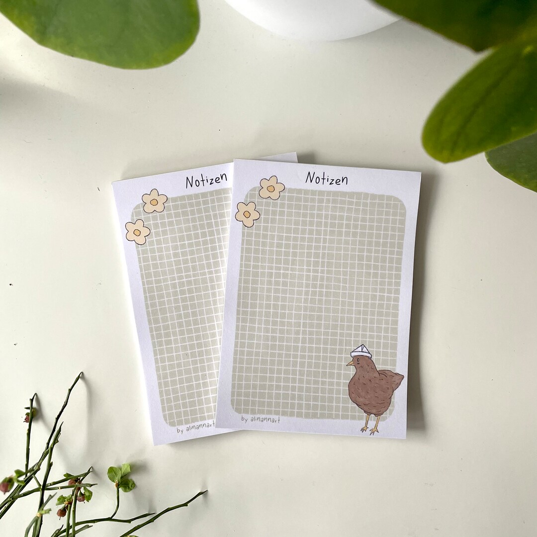 Note Pad Chicken A6 / Notepad A6 / Notepads / Small Gift / Small Blocks ...