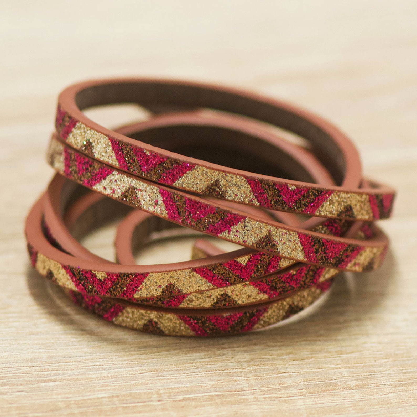 1.15 M Strip Split Leather 5 X 2 Mm Lined pattern | Etsy