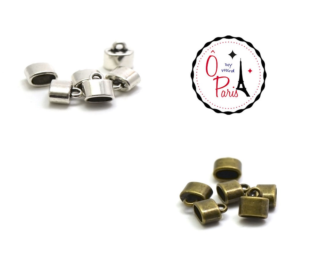 20 End Caps for Leather 8 X 7 X 5 Mm Silver/bronze 006 - Etsy
