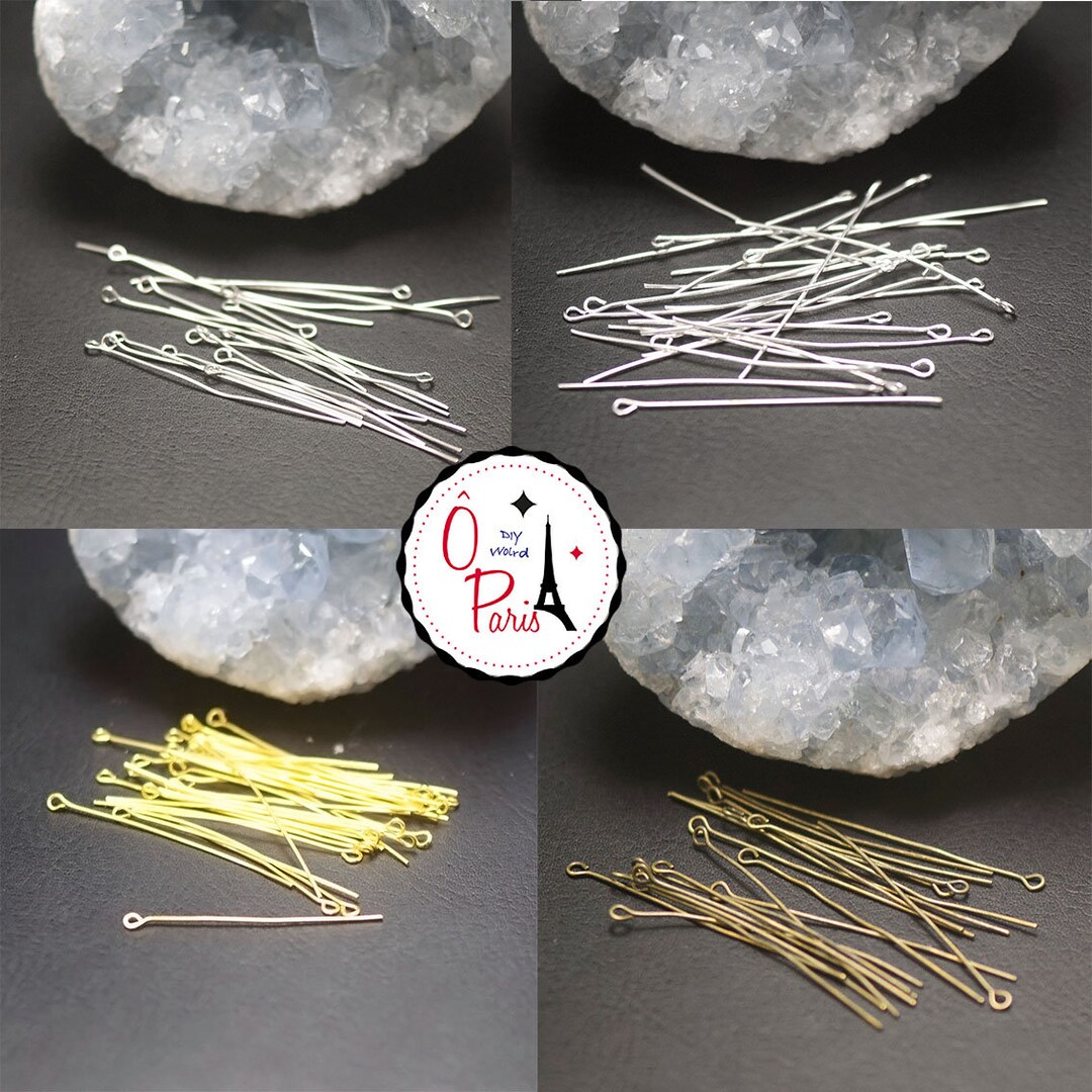 100 Eye Rods 50x0.7mm Silver/light Silver/gold/bronze - Etsy