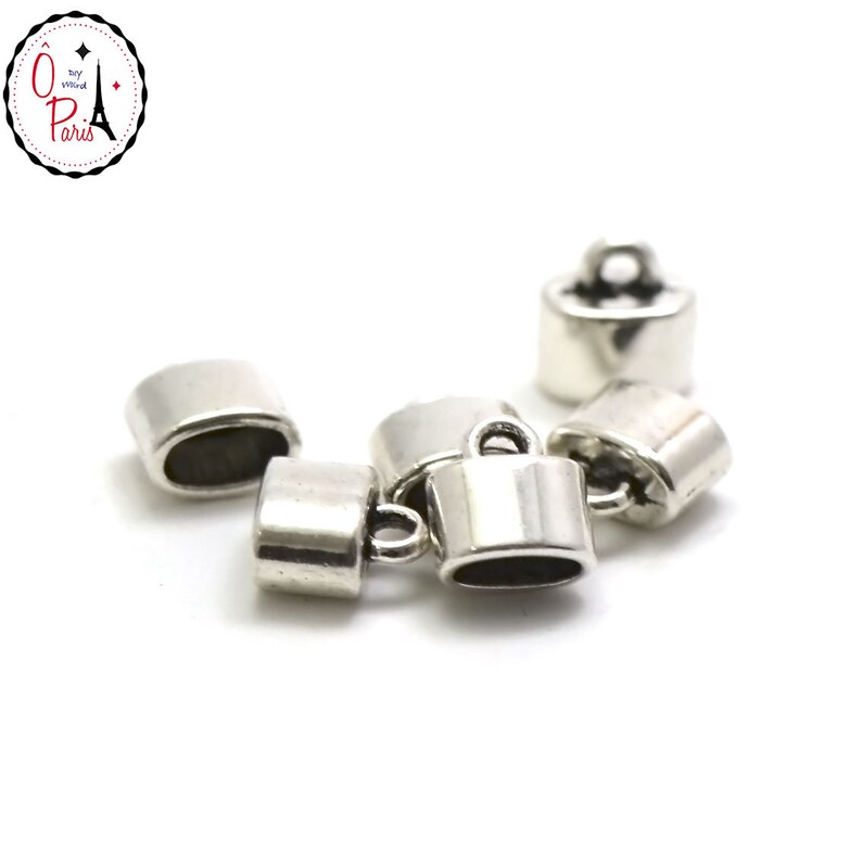 20 End Caps for Leather 8 X 7 X 5 Mm Silver/bronze 006 - Etsy