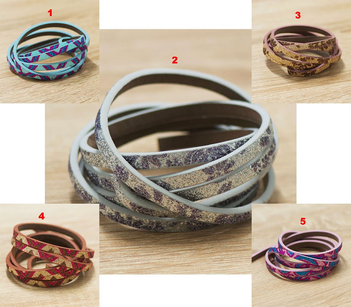 1.15 M Strip Split Leather 5 X 2 Mm Lined pattern | Etsy