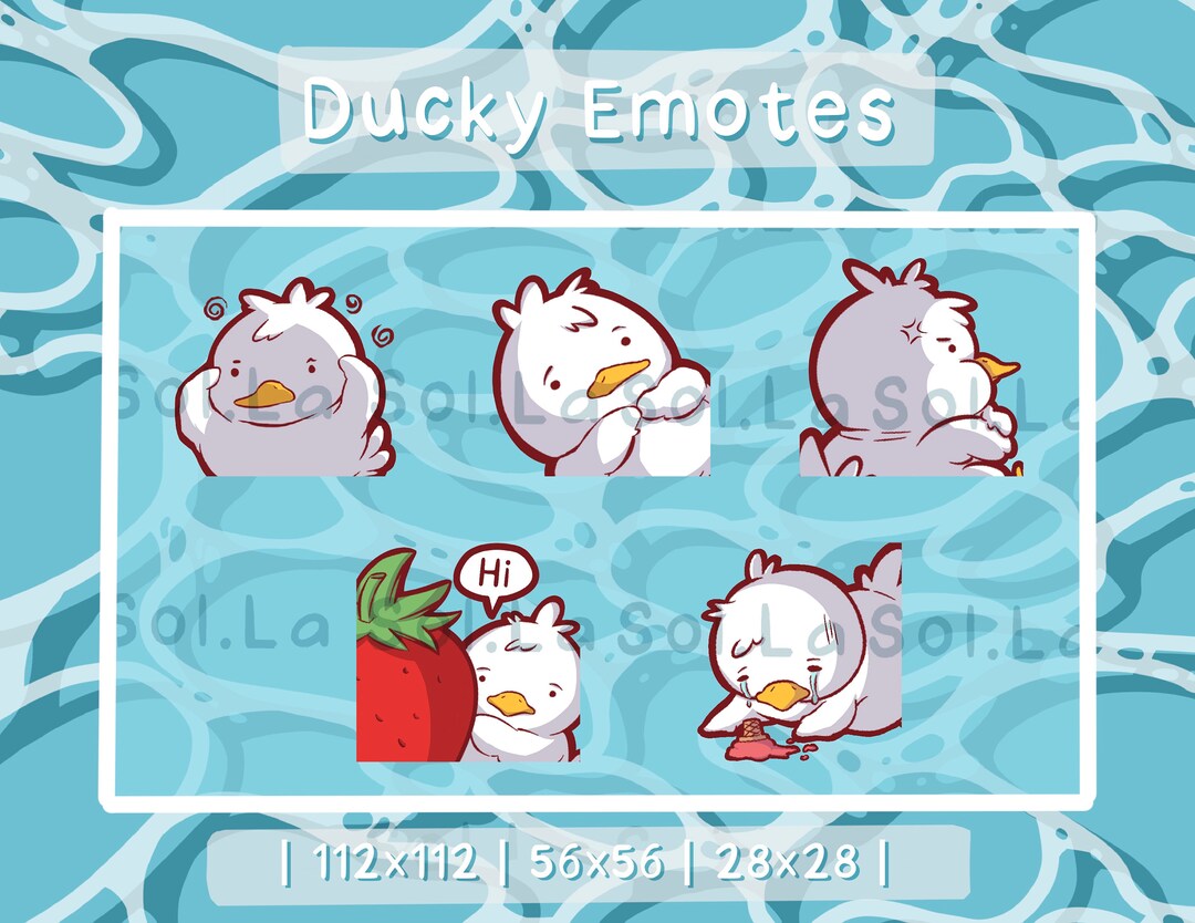 Ducky Emote Bundle Cute Animal Emotes Duck Emotes twitch Youtube ...