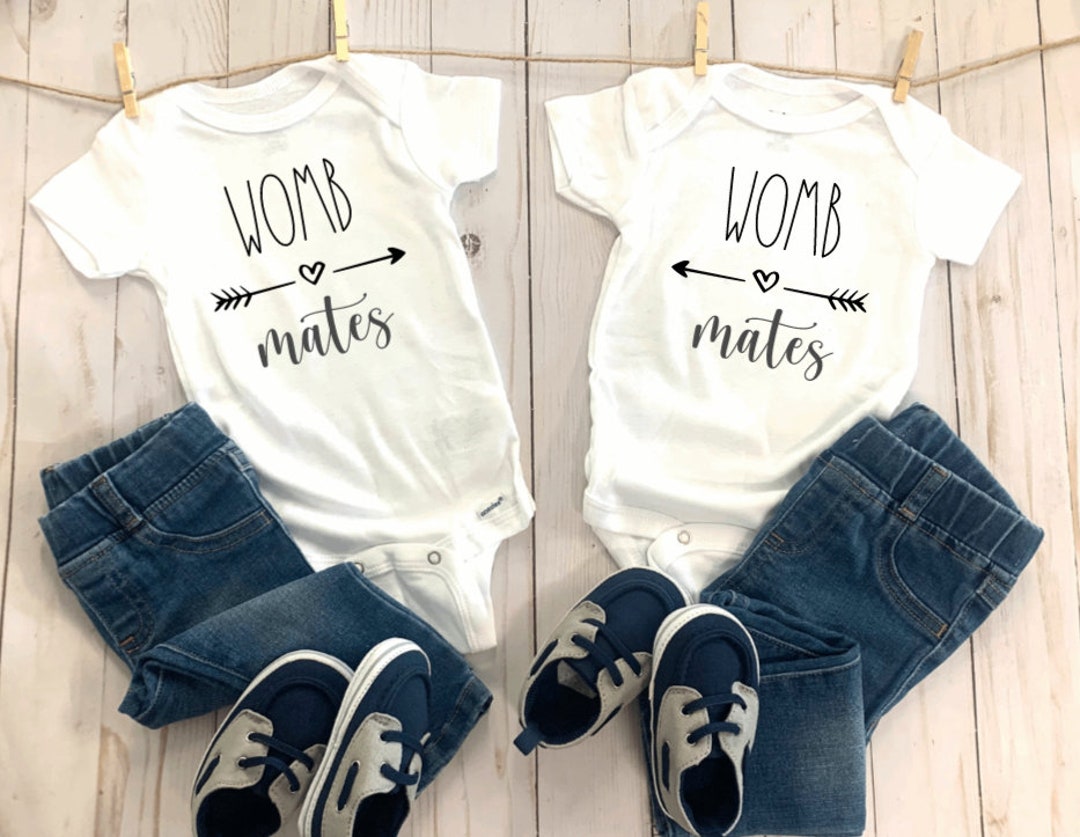 Womb Mates Twins Pregnancy Announcement Gerber Onesies® - Etsy