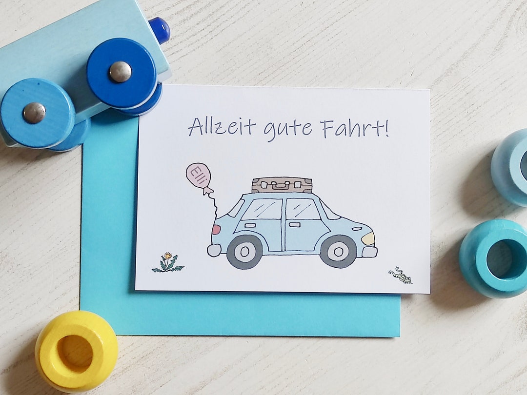 Personalized Greetings Card Car Driver's License / Card - Etsy