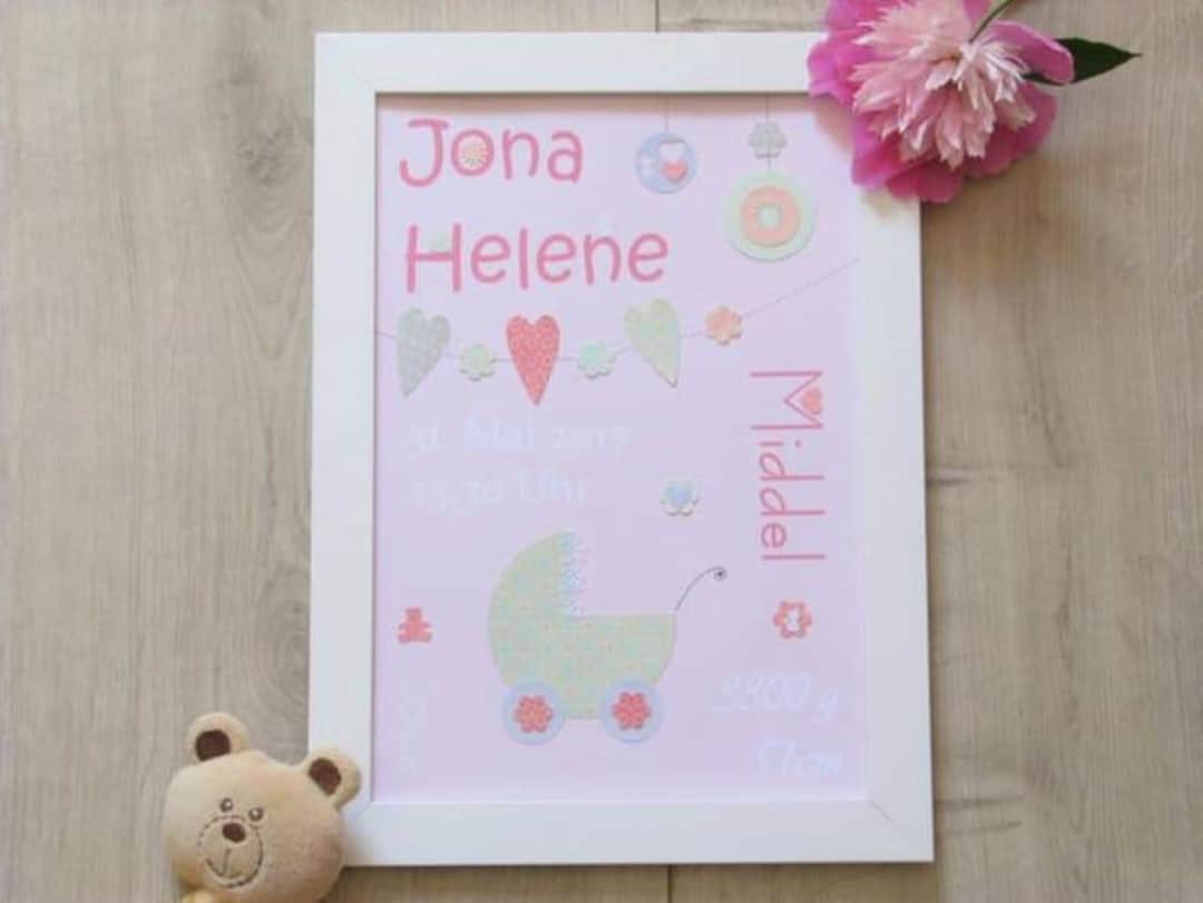 Personalized Gift Birth / Birth Table Tilda / Birth Poster / Birth ...