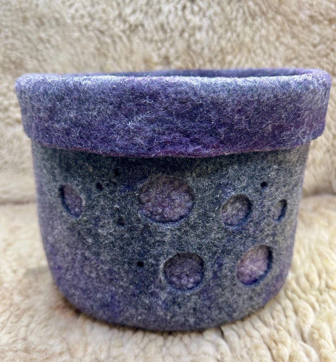 "plum" Storage Basket - Basket, Bowl, Felt, Two-tone - Etsy