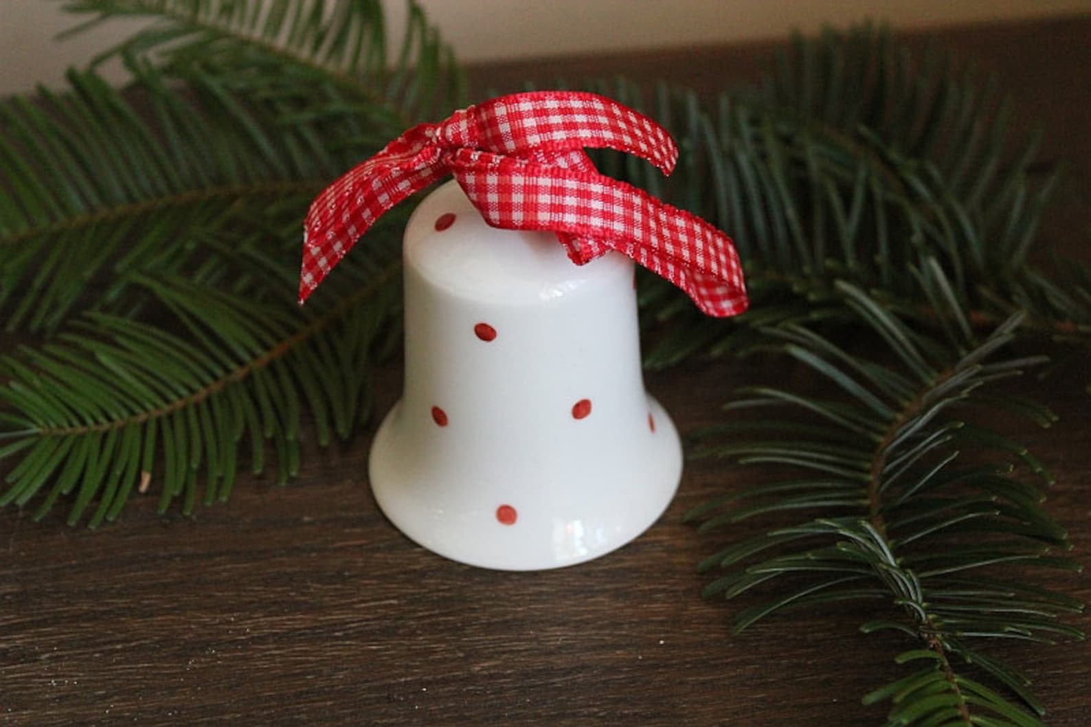 Hand-painted Porcelain Bell christmas Mouse | Etsy