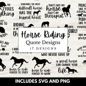 17 Horse Riding SVG/PNG Bundle, Horse Svg Bundle, Commercial Use, Horse ...