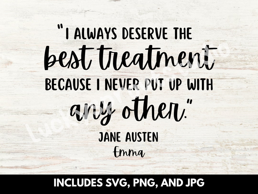 Jane Austen SVG, Emma Jane Austen SVG, Jane Austen Quote, Literary ...