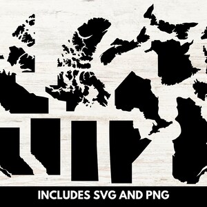 Canada Provinces SVG, Provinces and Territories, Cut File Design ...