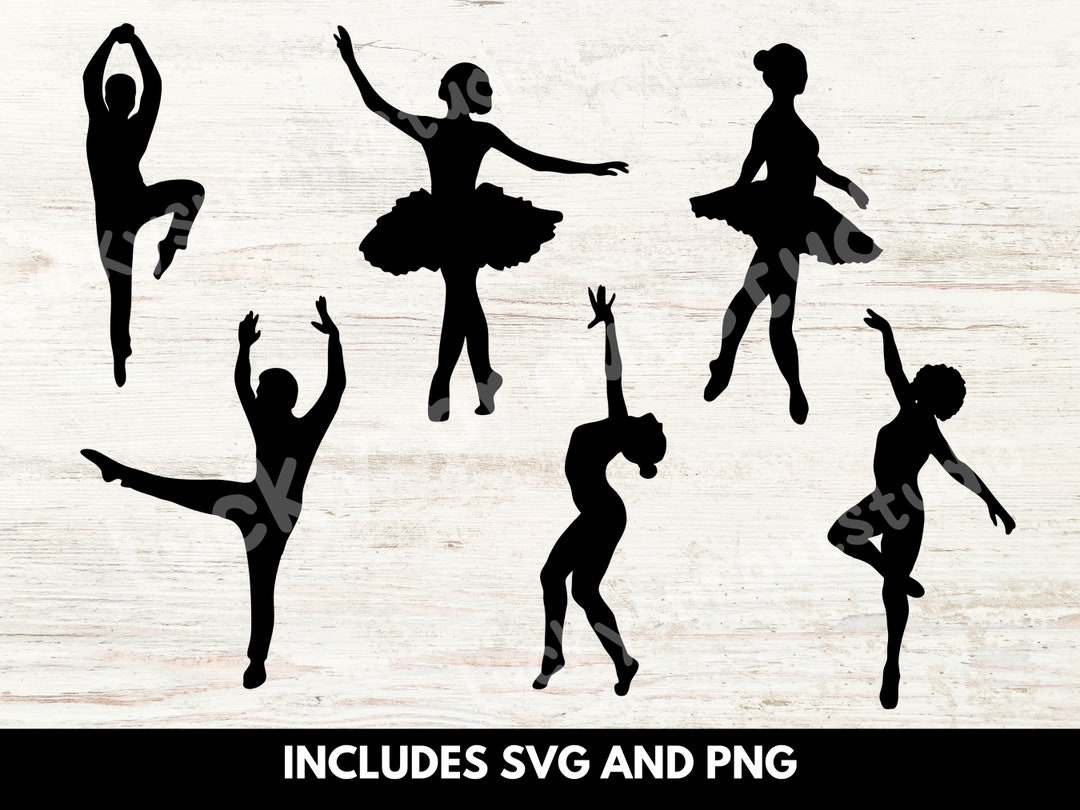 6 Dancer SVG/PNG Bundle, Ballet Svg, Commercial Use, Ballet Cut Files ...