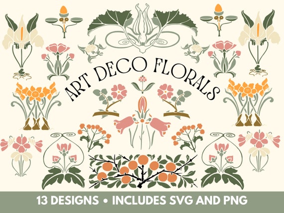 Art Deco Floral Patterns
