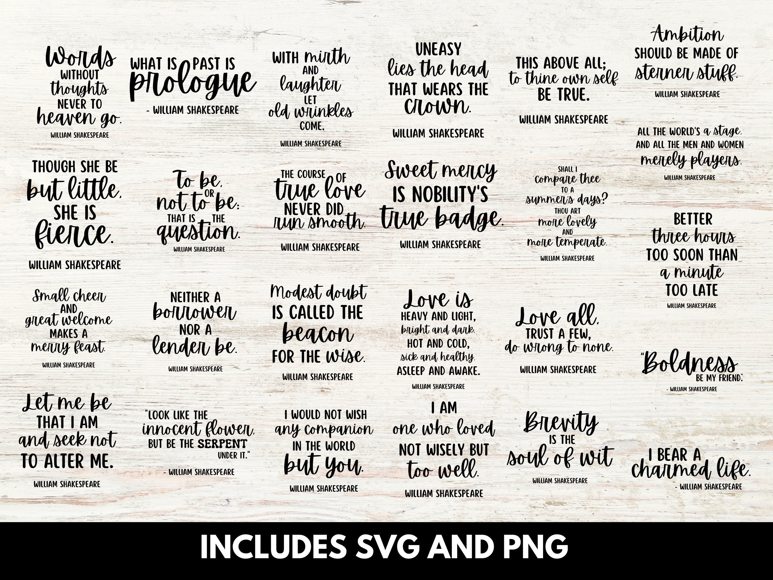 25 Shakespeare SVG Bundle, Shakespeare Quotes, Literary Quote SVG, Book ...