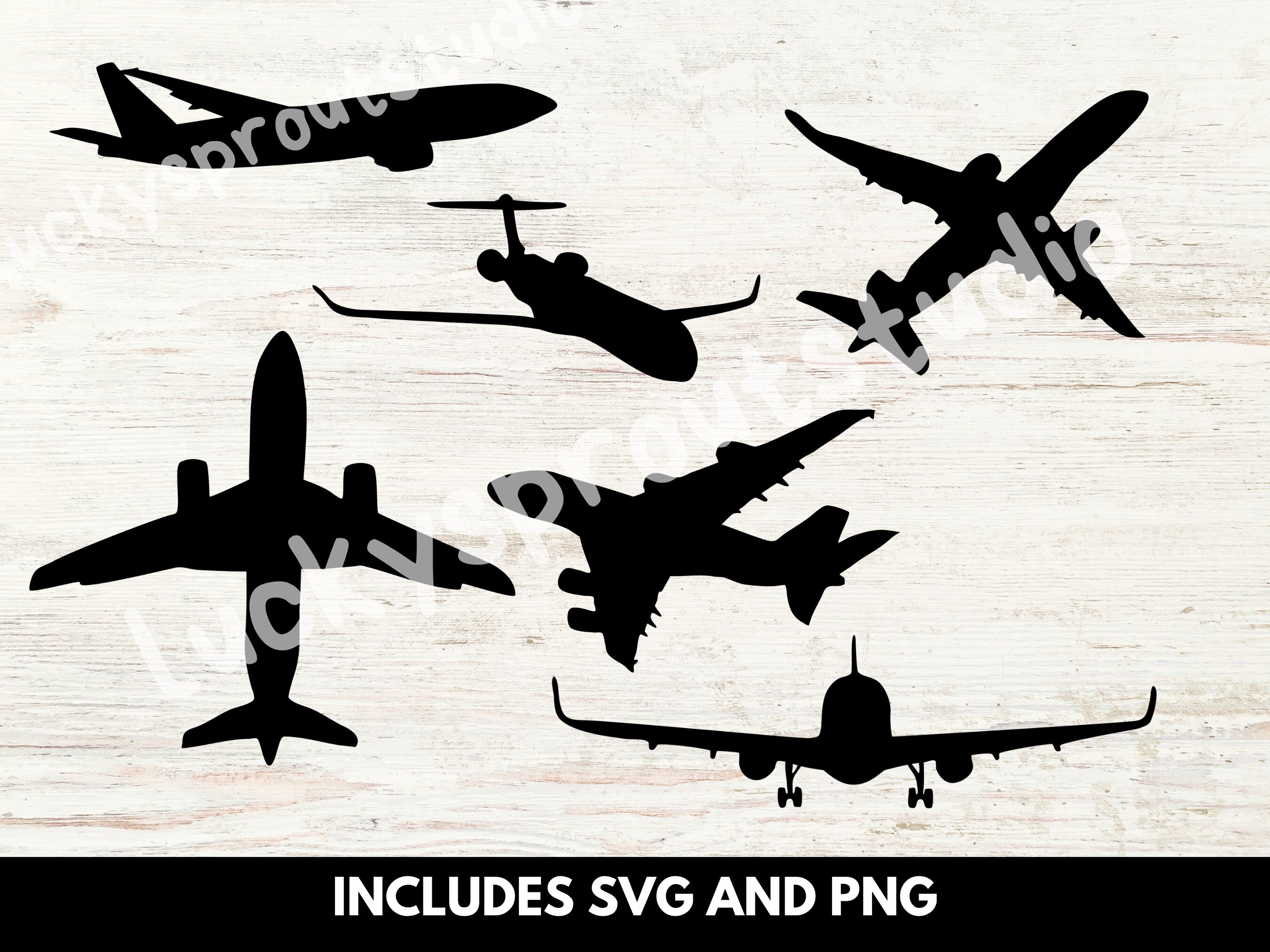 6 Airplane SVG Bundle, Airplane Pngs, Aircraft SVG, Airplane ...