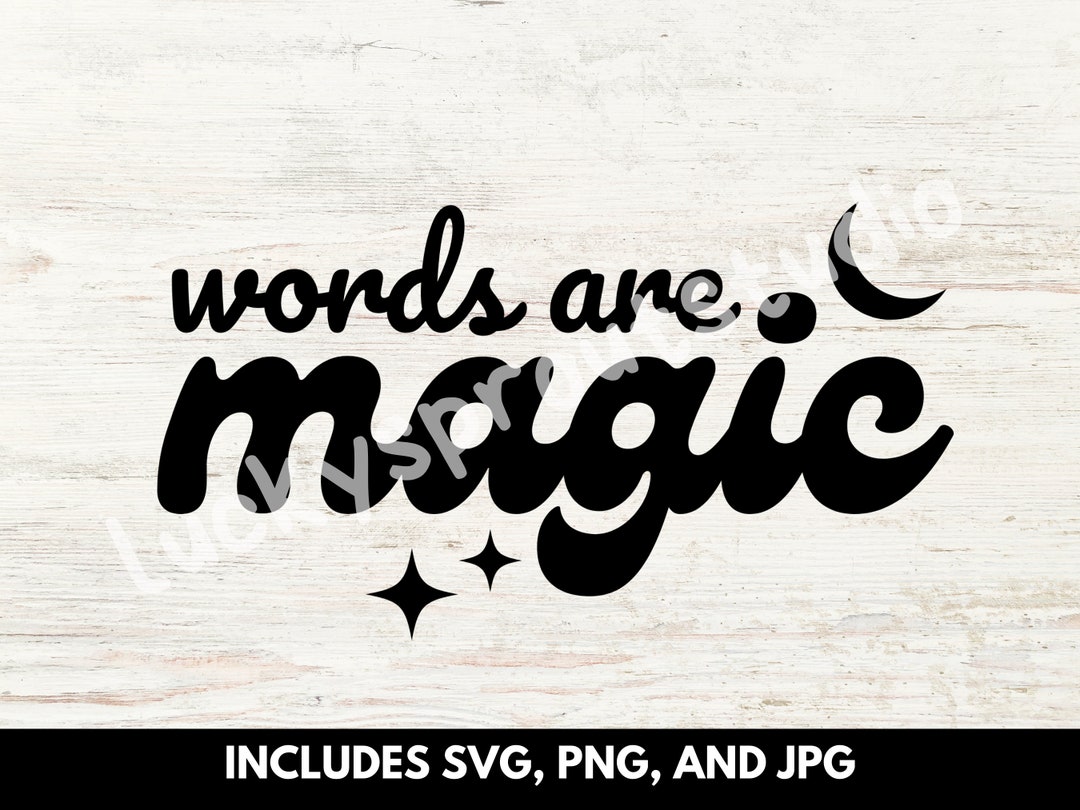 Las palabras son mágicas SVG / Witchy Svg / Spiritual Svg / Cut Files ...