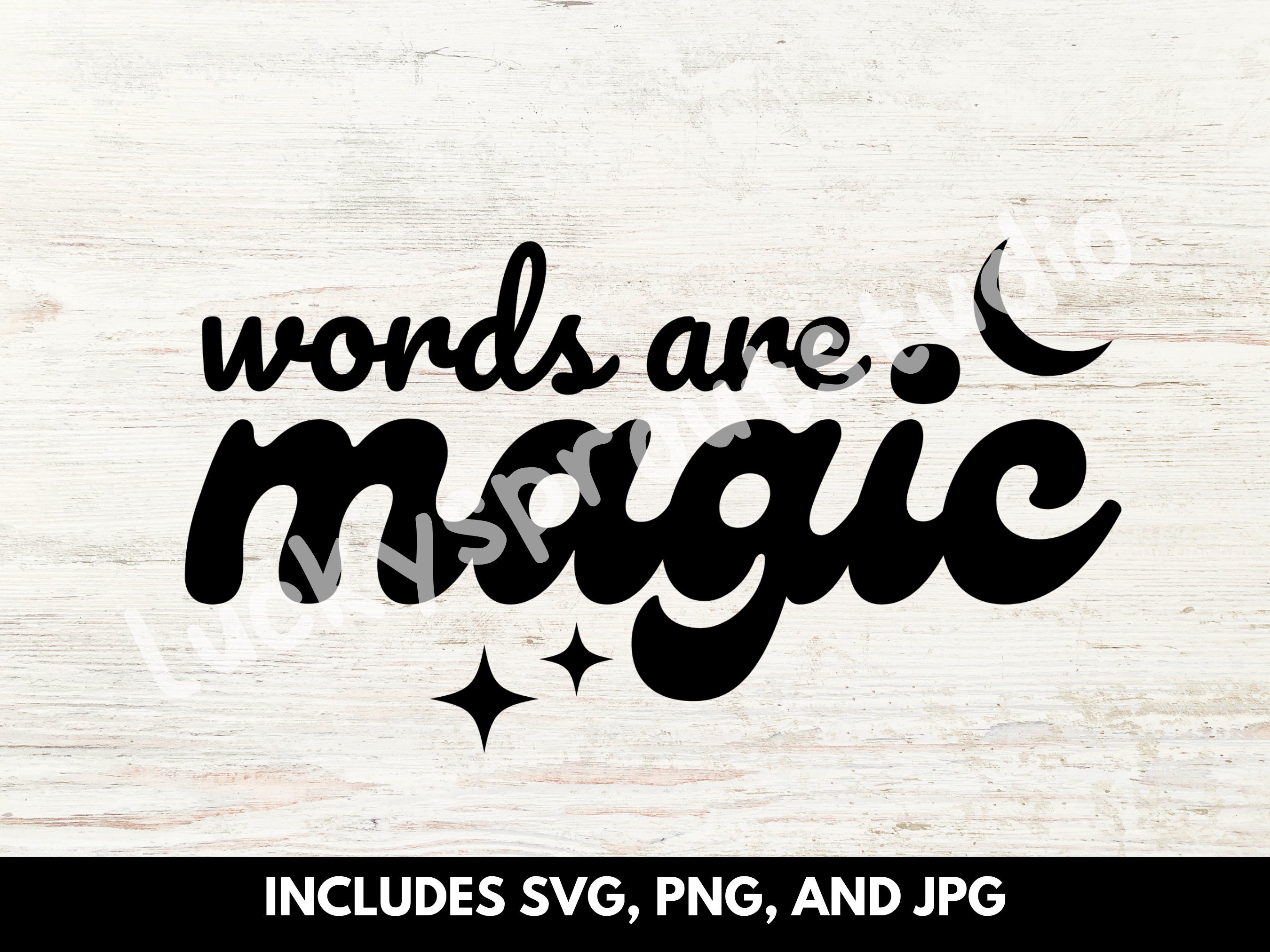 Las palabras son mágicas SVG / Witchy Svg / Spiritual Svg / - Etsy México