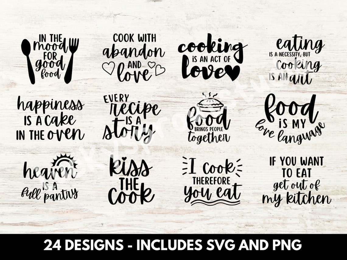 24 Designs Chef SVG Bundle Cooking Svg Cut Files for Cricut Chef Svg ...