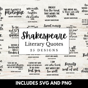 25 Shakespeare SVG Bundle, Shakespeare Quotes, Literary Quote SVG, Book ...