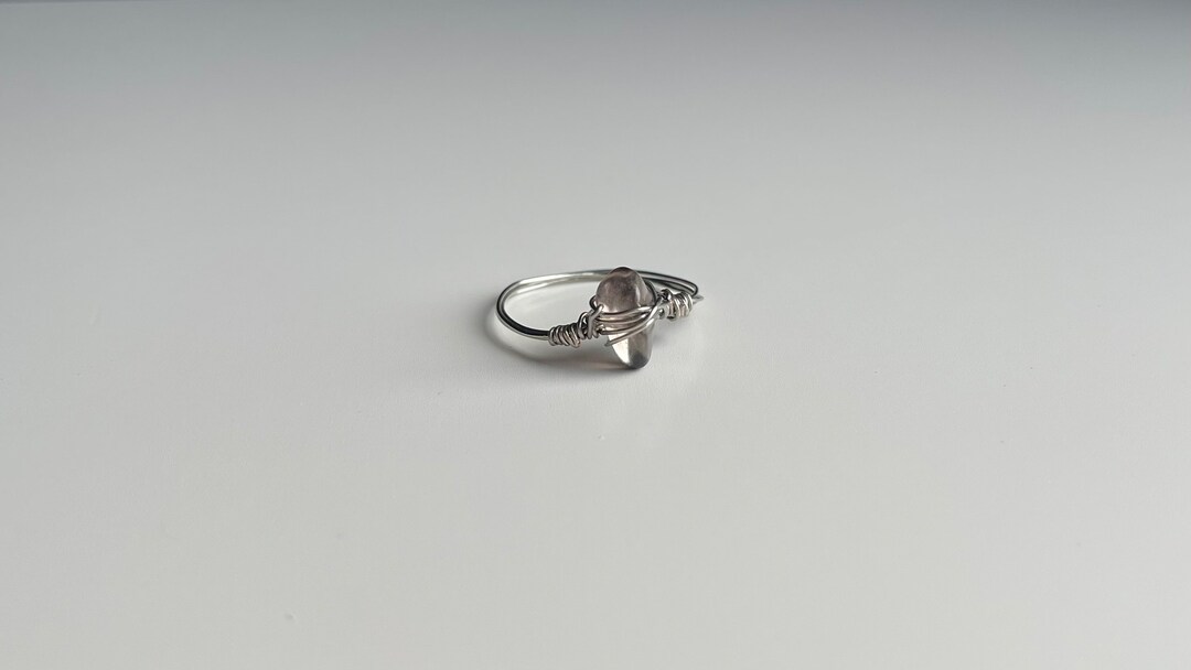 Wire Wrapped Apache Tears Ring - Etsy