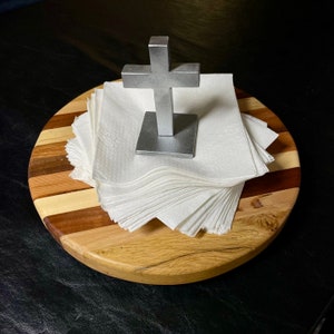 Standing Metal Cross, Minimalist Small Desk Cross, Cross on Stand ...