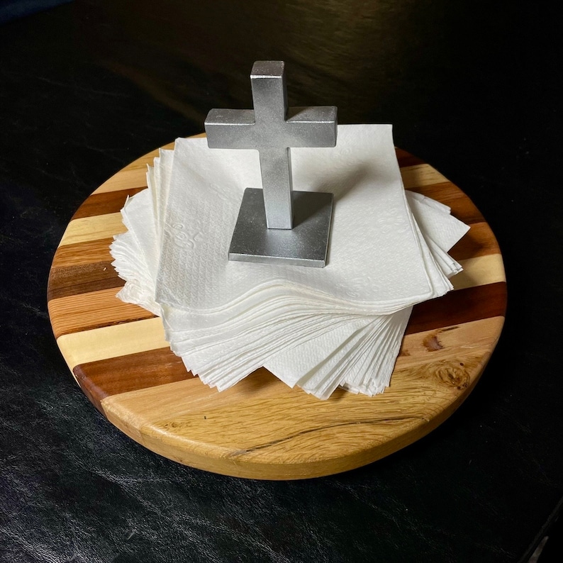 Standing Metal Cross, Minimalist Small Desk Cross, Cross on Stand ...
