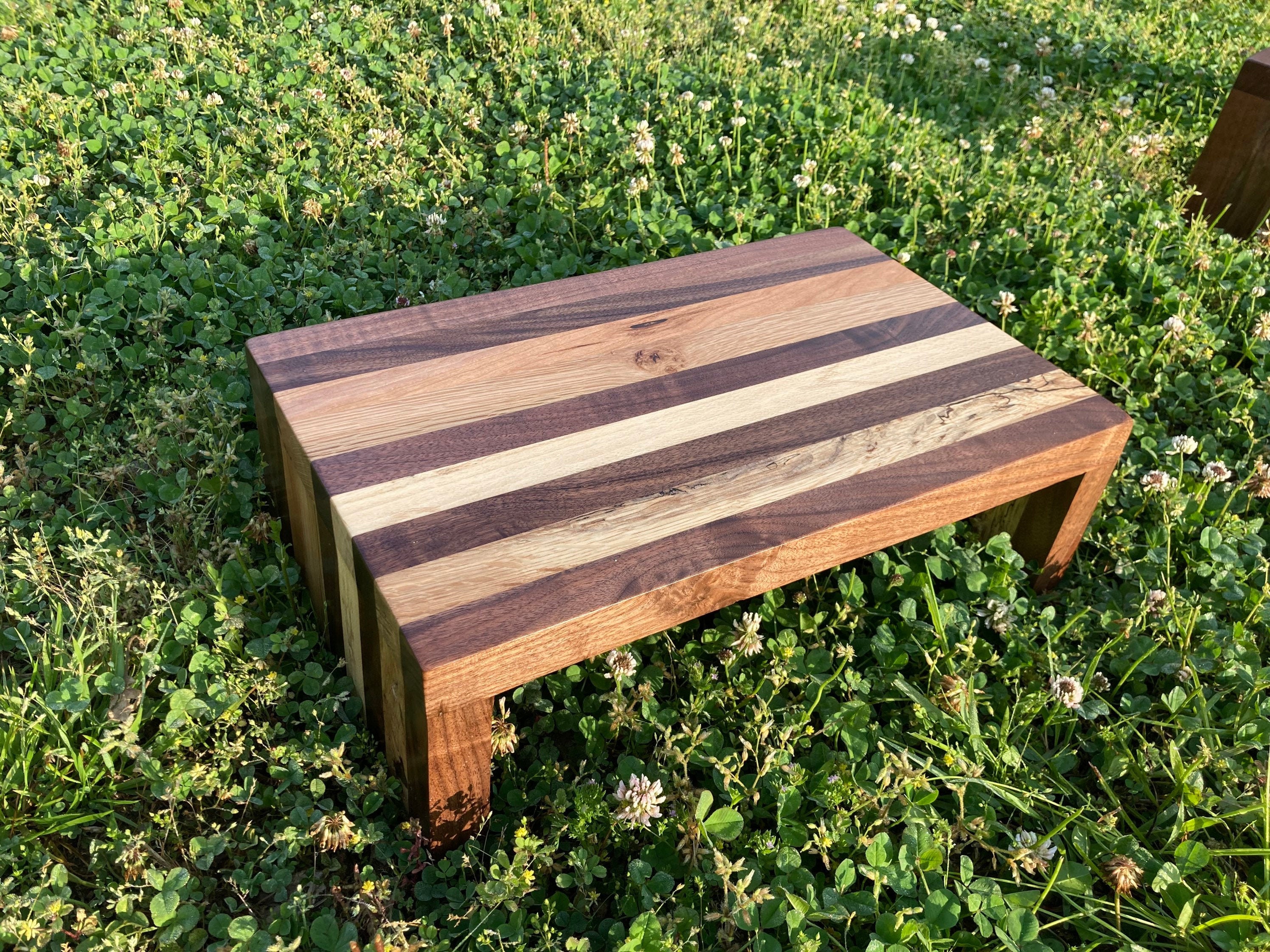 Wood Step Stool Foot Stool Bed Stool Low Riser Bed Steps Kitchen Stool Etsy