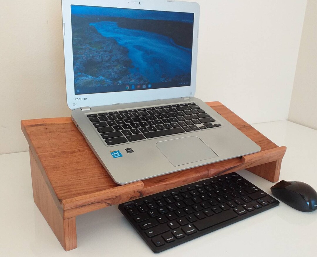 Live Edge Laptop Stand /desk Organizer / Solid Wood Stand /laptop ...