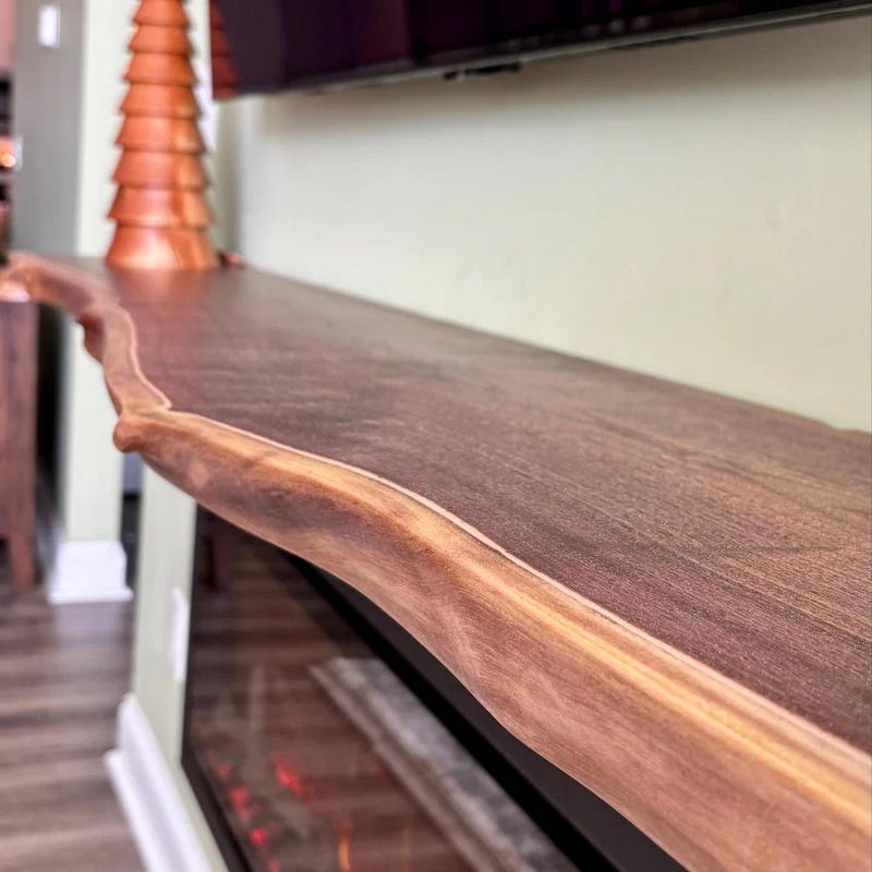 Modern Live Edge Mantle - Etsy