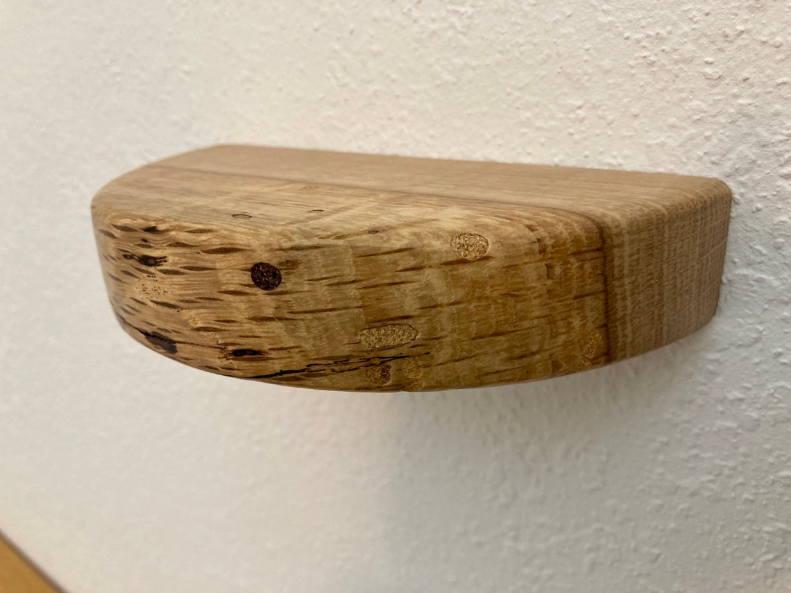 Half Moon Shape Floating Shelf / Solid Hard Wood / Solid - Etsy
