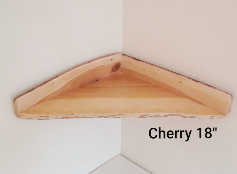Rustic Live Edge Floating Corner Shelf / Wall Decor / Home - Etsy