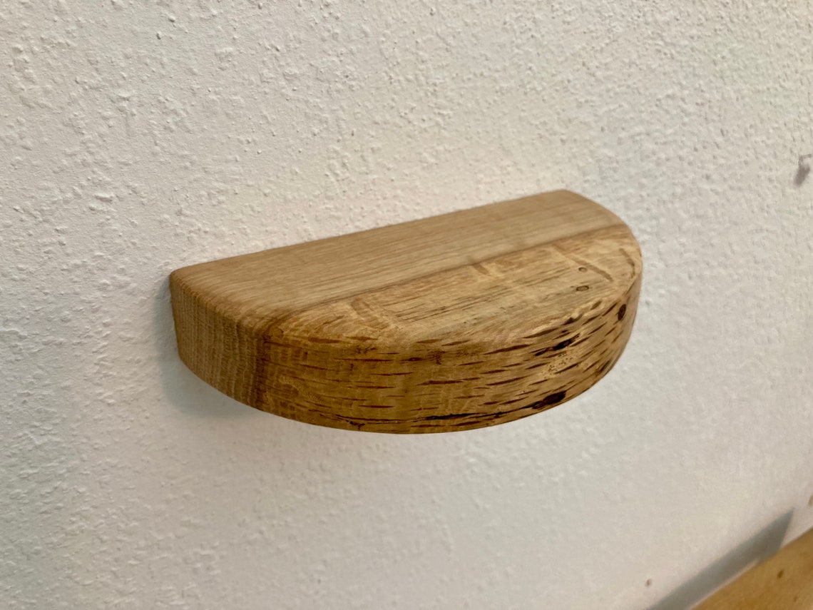 Half Moon Shape Floating Shelf / Solid Hard Wood / Solid - Etsy