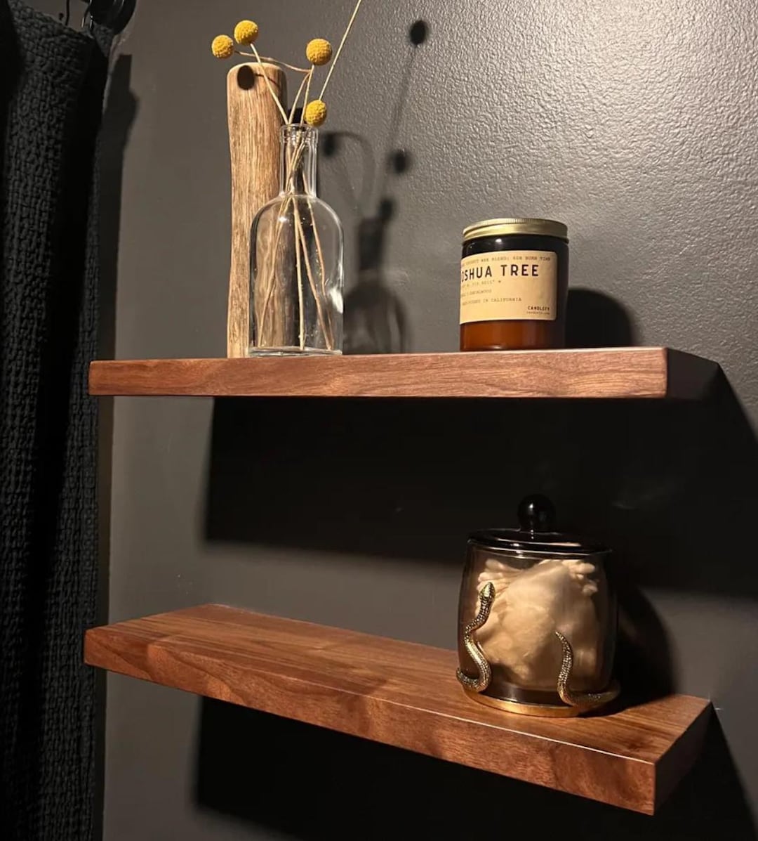 Modern Solid Wood Floating Shelf / Unique Wood Grain / Wall Decor ...