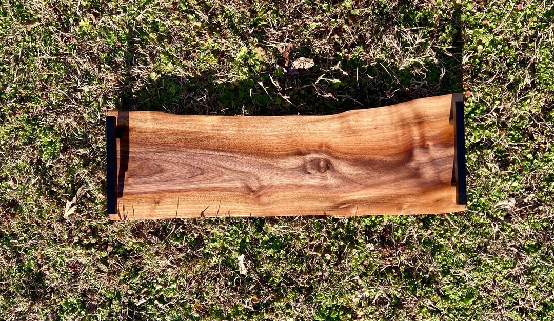 Black Walnut Live Edge Serving Board / Actual Image / ONLY ONE/ Charcuterie Board Live Edge ...