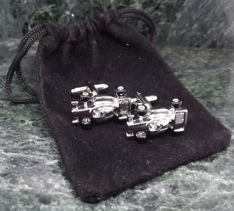 Silver Race Car Cufflinks Personalised Cufflinks Formula 1 Cufflinks ...