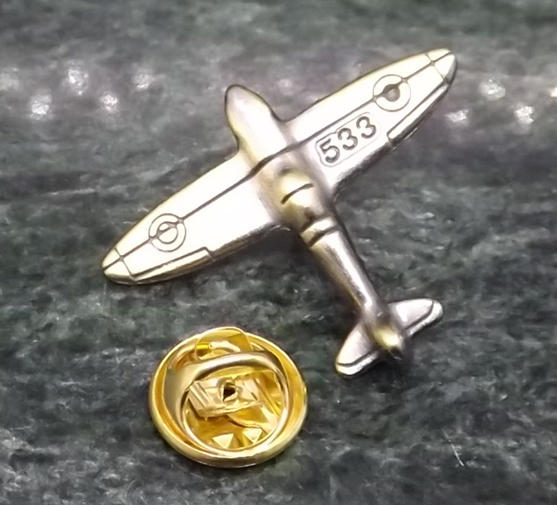 WWII Spitfire Plane Lapel Pin Personalised Gift Antique Bronze - Etsy