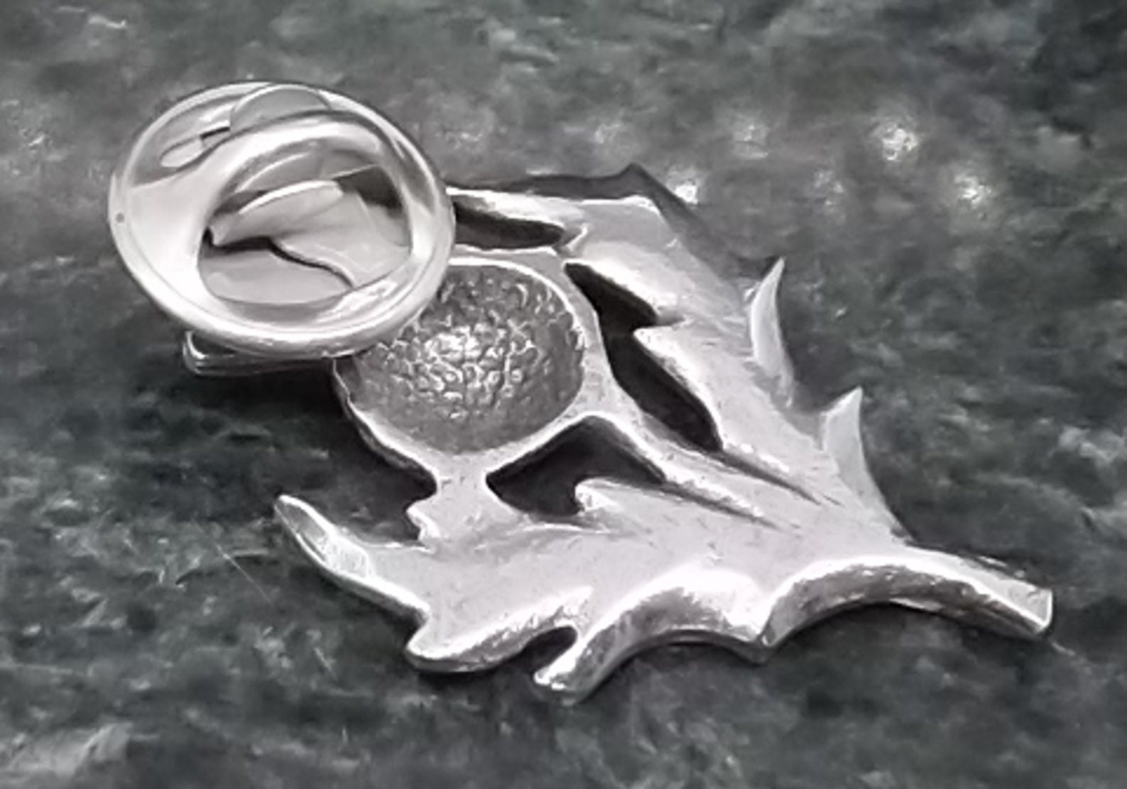 Scottish Thistle Lapel Pin, English Pewter Pin Badge, Silver Thistle ...