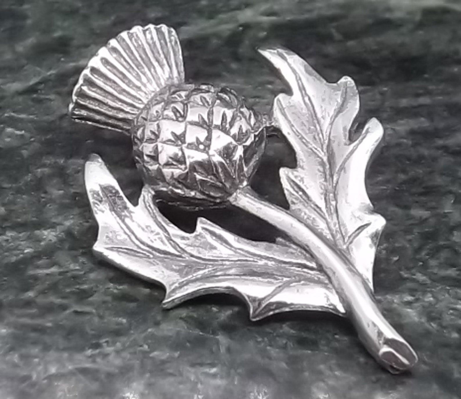 Scottish Thistle Lapel Pin, English Pewter Pin Badge, Silver Thistle ...