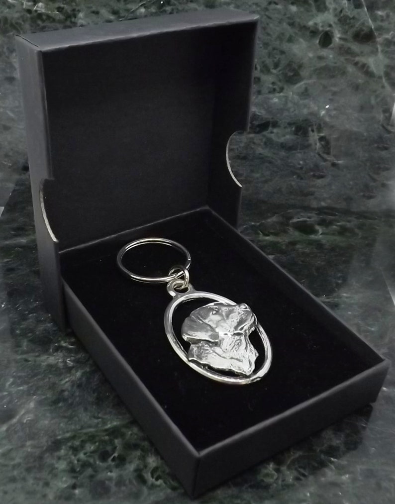 Labrador Key Chain English Pewter Key Ring Silver Retriever Gifts for ...