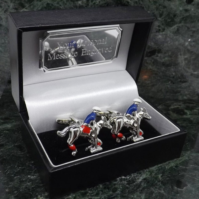 Horse Enamel Cufflinks - Etsy
