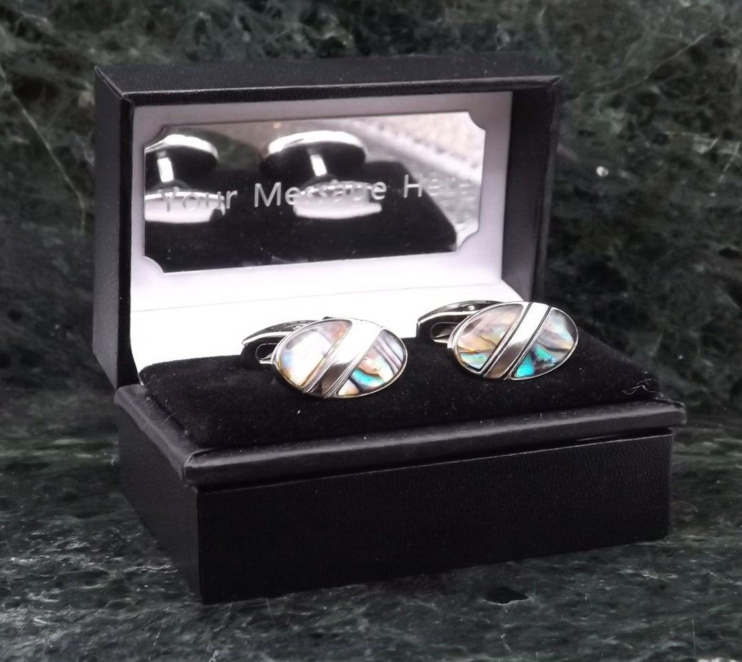 Oval Abalone Pearl Cufflinks Personalised Cufflinks Pearl Cufflinks ...